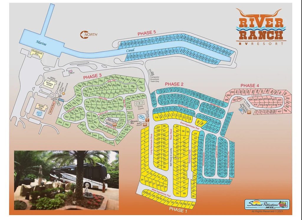 RV Lot for Rent - Lot 443 at River Ranch RV Resort (Waterfront with ...